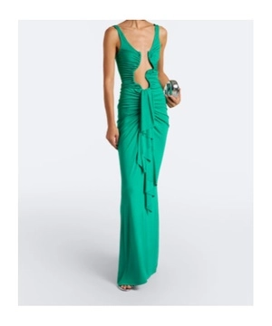 Christopher Esber Salacia Ruched Jersey Maxi Dress