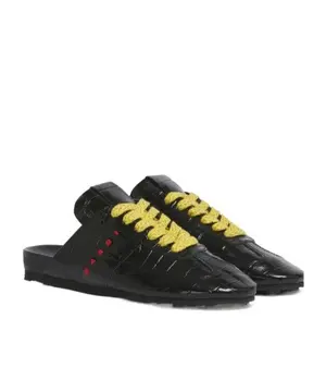 Marni Embossed Leather Softy Soccer Slip-on Sneakers