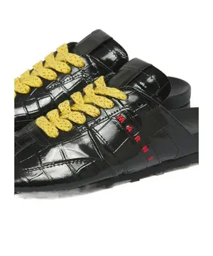 Marni Embossed Leather Softy Soccer Slip-on Sneakers