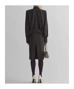 MUGLER Midi Bat Sleeves Dress