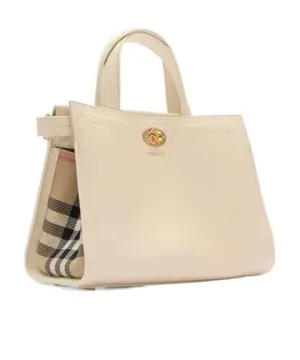 Burberry Mini Check Cotswolds Tote - Soap Beige