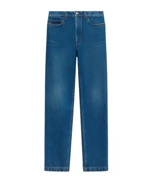 Marni Logo-patch Straight-leg Jeans - Blue