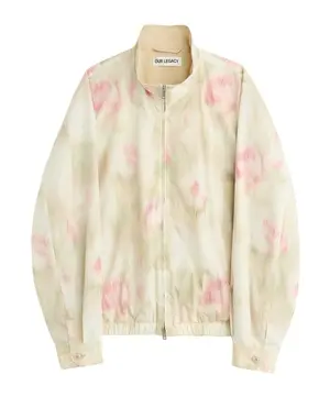 Our Legacy Casino Floral Print Ripstop Zip-up Jacket - Nude