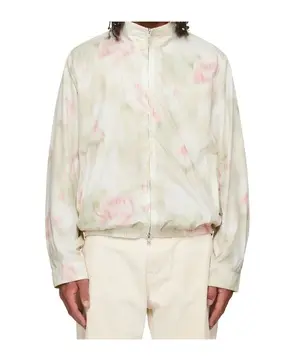 Our Legacy Casino Floral Print Ripstop Zip-up Jacket - Nude