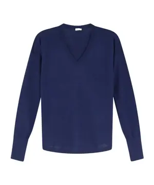 Aspesi V-neck Long-sleeve Knit Top - Blue