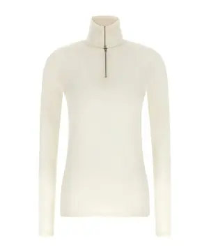 JIL SANDER Half-zip Sweater - White