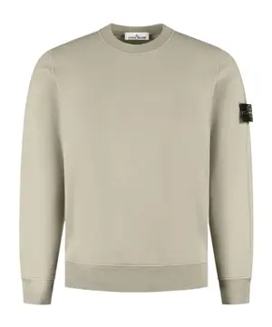 Stone Island Long-sleeved Sweater With Ribbed Details - Sand