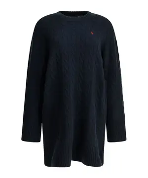 Polo Ralph Lauren Cable-knit Mini Dress With Embroidered Logo