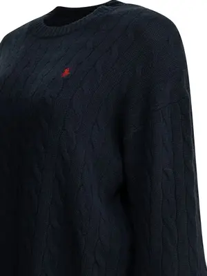 Polo Ralph Lauren Cable-knit Mini Dress With Embroidered Logo