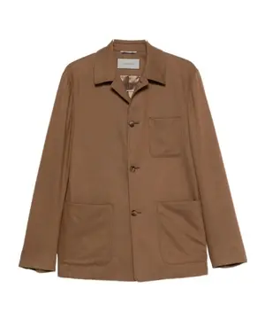 Canali Long-sleeved Shirt Jacket - Brown