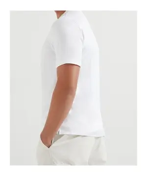 Brunello Cucinelli Logo Printed Crewneck T-shirt