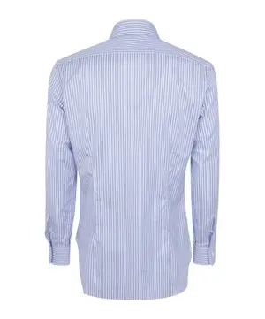 BARBA NAPOLI Striped Shirt - Light Blue