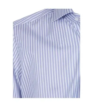 BARBA NAPOLI Striped Shirt - Light Blue