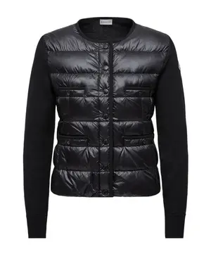 Moncler Logo Patch Quilted Cardigan
