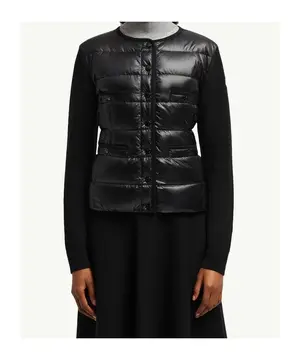 Moncler Logo Patch Quilted Cardigan