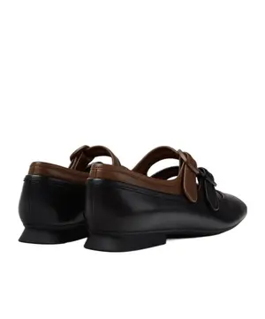 Camper Leather Ballerinas With Buckled Straps