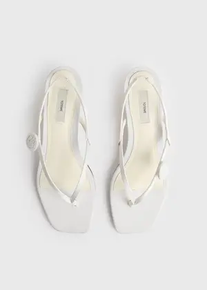 TOTEME Slingback Satin Flip Flops