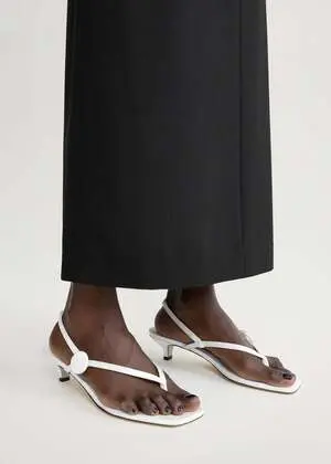 TOTEME Slingback Satin Flip Flops