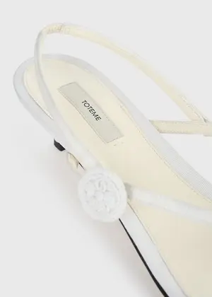 TOTEME Slingback Satin Flip Flops