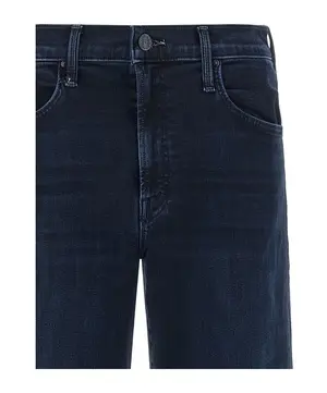 MOTHER The Mid Rise Rambler Zip Ankle Jeans - Blue