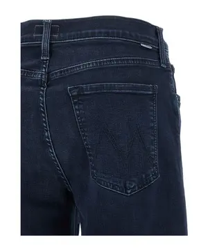 MOTHER The Mid Rise Rambler Zip Ankle Jeans - Blue