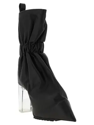 Rick Owens Pull On Cuffed Taquito Ankle Boots