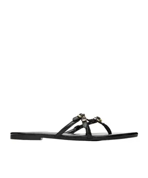 Marc Jacobs The Leather Kiki Slippers - Black