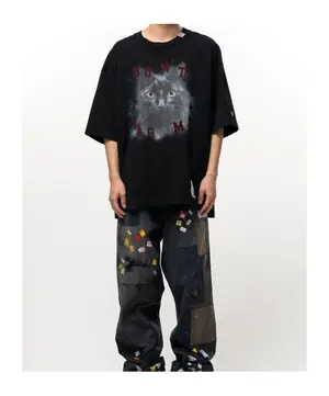 Mihara Yasuhiro Cat-printed T-shirt