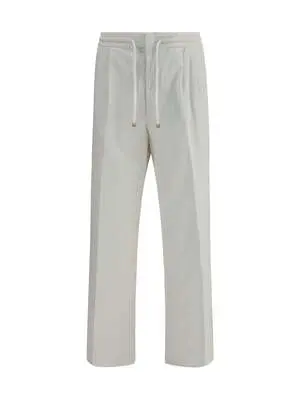 Brunello Cucinelli Drawstring Tapered Leg Trousers