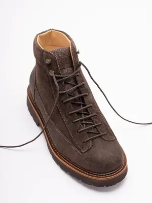 Brunello Cucinelli Waxed Urban Outdoor Boots