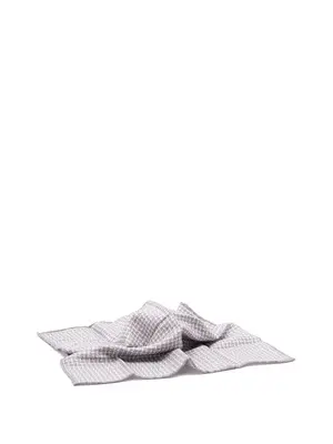 Brunello Cucinelli Patterned Pocket Square Scarf - White