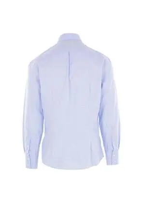 Brunello Cucinelli Striped Curved Hem Shirt