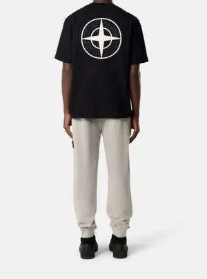 Stone Island Logo Printed Crewneck T-shirt