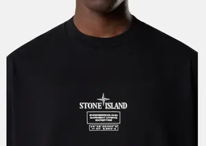 Stone Island Logo Printed Crewneck T-shirt