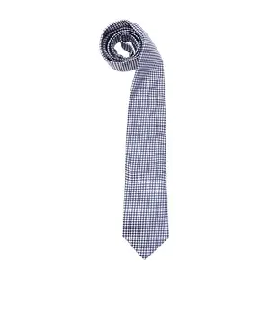 Brunello Cucinelli Checkerboard-patterned Silk Tie - Blue