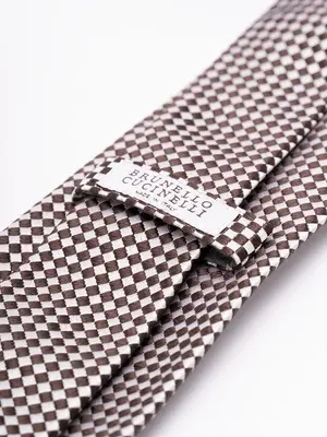 Brunello Cucinelli Houndstooth-pattern Tie
