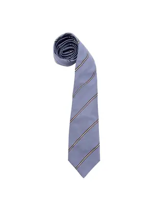 Brunello Cucinelli Striped Silk Tie - Blue