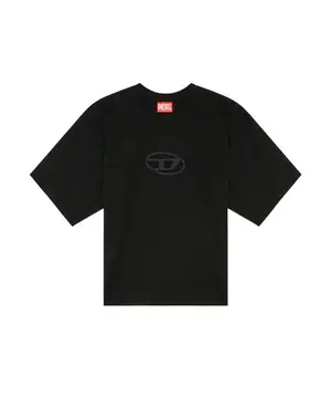 DIESEL® Boxy T-shirt With Oval D-logo