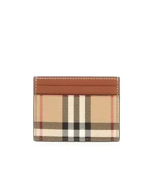 Burberry Vintage Checked Open Top Card Holder