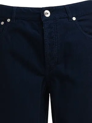Brunello Cucinelli Logo Patch Corduroy Pants
