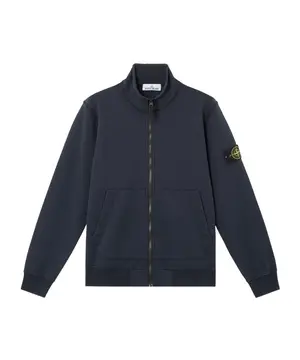 Stone Island Compass Patch Zip Up Sweatshirt