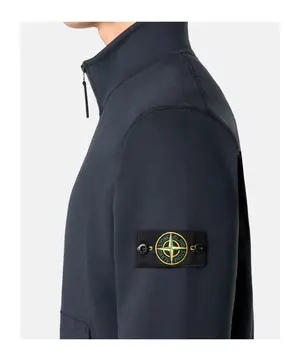 Stone Island Compass Patch Zip Up Sweatshirt