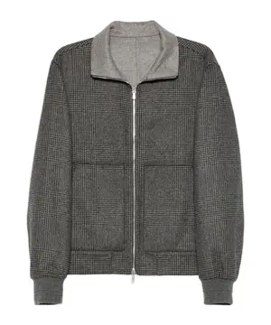 Brunello Cucinelli Reversible Bomber Jacket - Grey