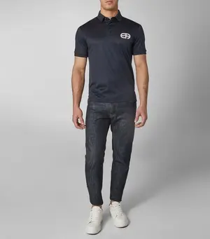 Emporio Armani Logo Patch Short-sleeved Polo Shirt
