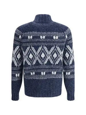 Brunello Cucinelli High Neck Zip-up Cardigan