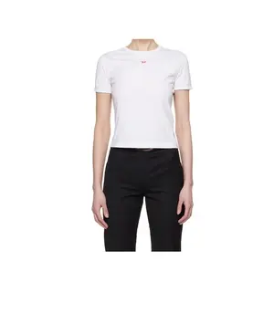 DIESEL® Embroidered D Patch T-shirt - White