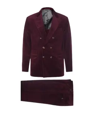 Brunello Cucinelli Double Breasted Jacket Suit - Black