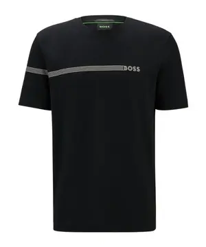 Hugo Boss Logo Detailed Crewneck T-shirt - Black