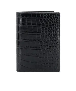 TOM FORD Logo Embossed Exotic Line Passport Holder