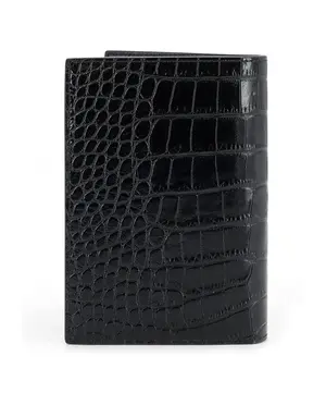 TOM FORD Logo Embossed Exotic Line Passport Holder